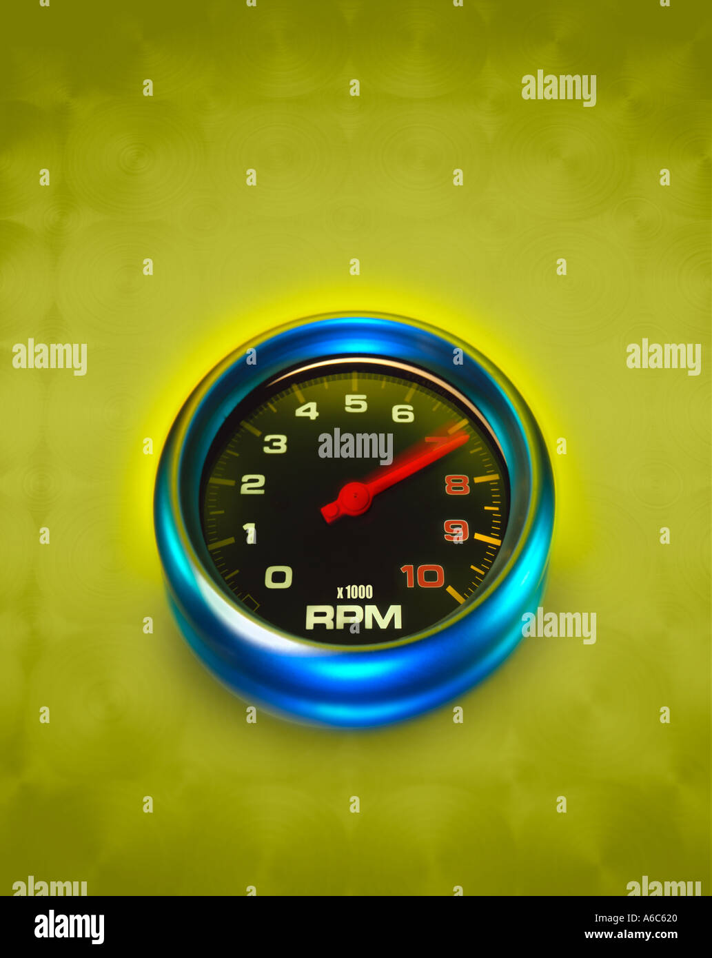 Car Tachometer Red lining Stock Photo - Alamy