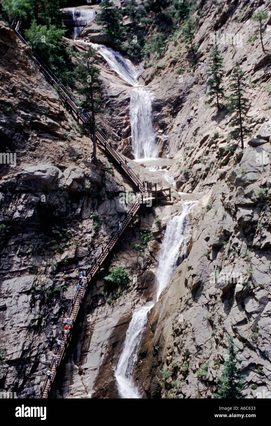 Waterfall with Steps Stock Photo - Alamy