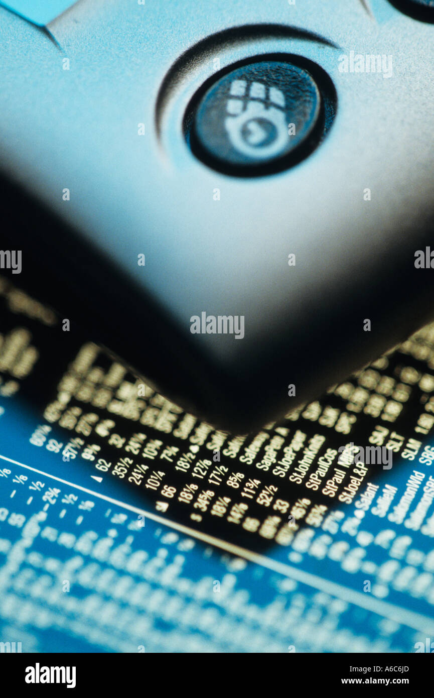 PDA and stock quote pages Stock Photo - Alamy