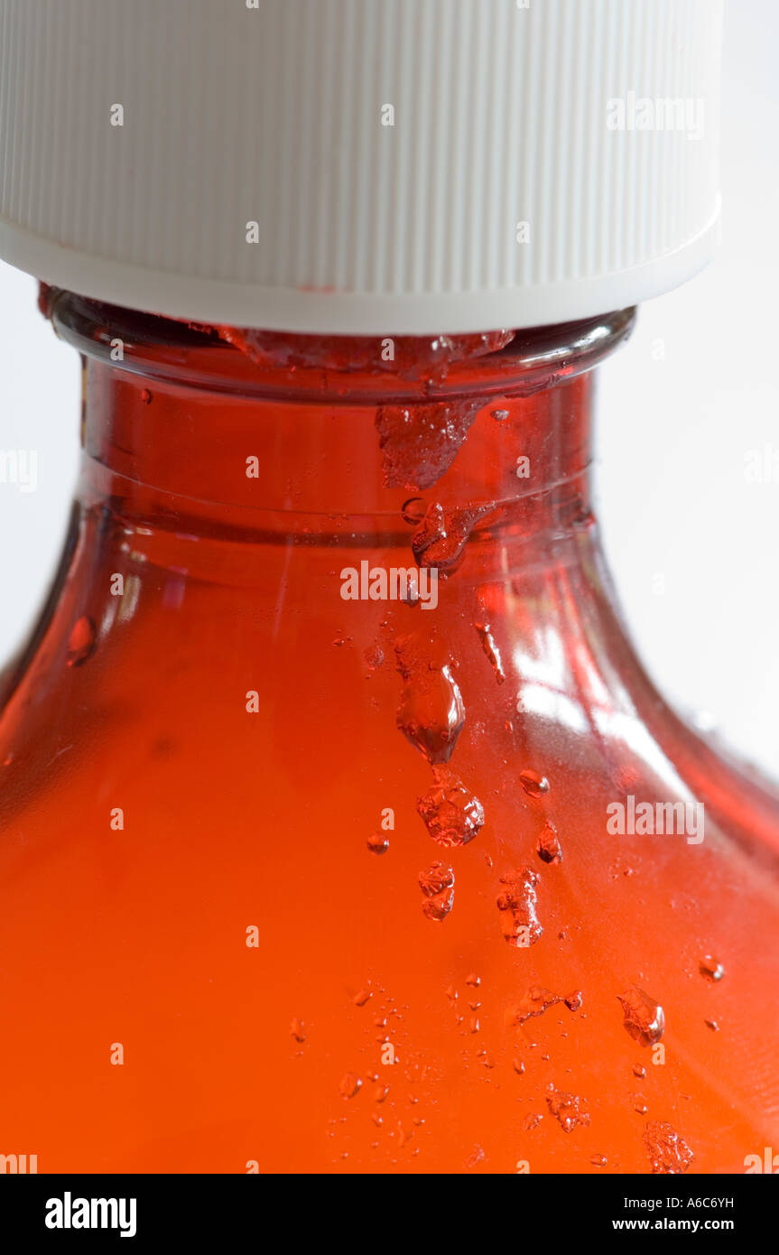 plastic bottle containging cough syrup Stock Photo - Alamy