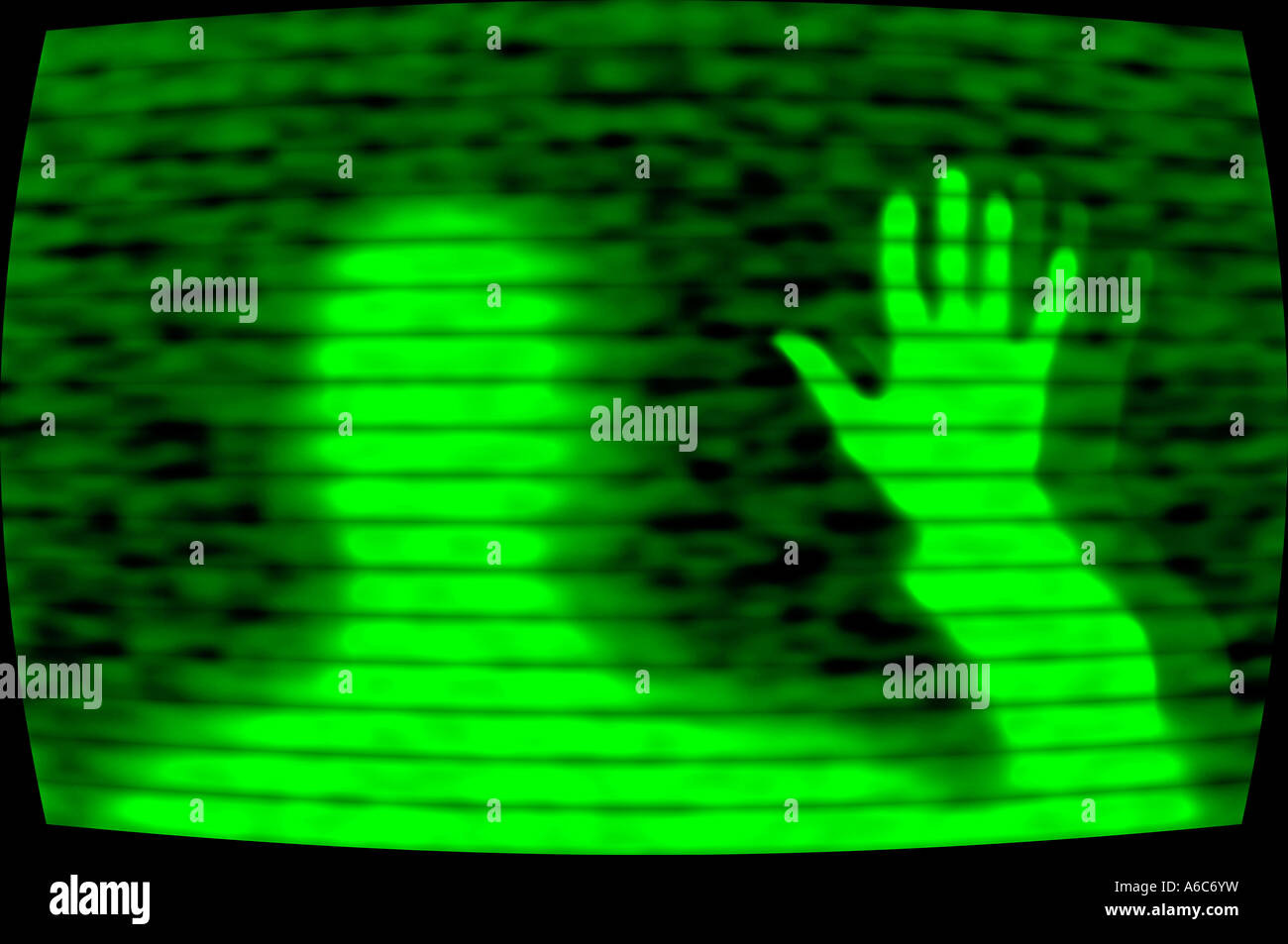 male stalker peering into room caught on closed circuit security camera ...