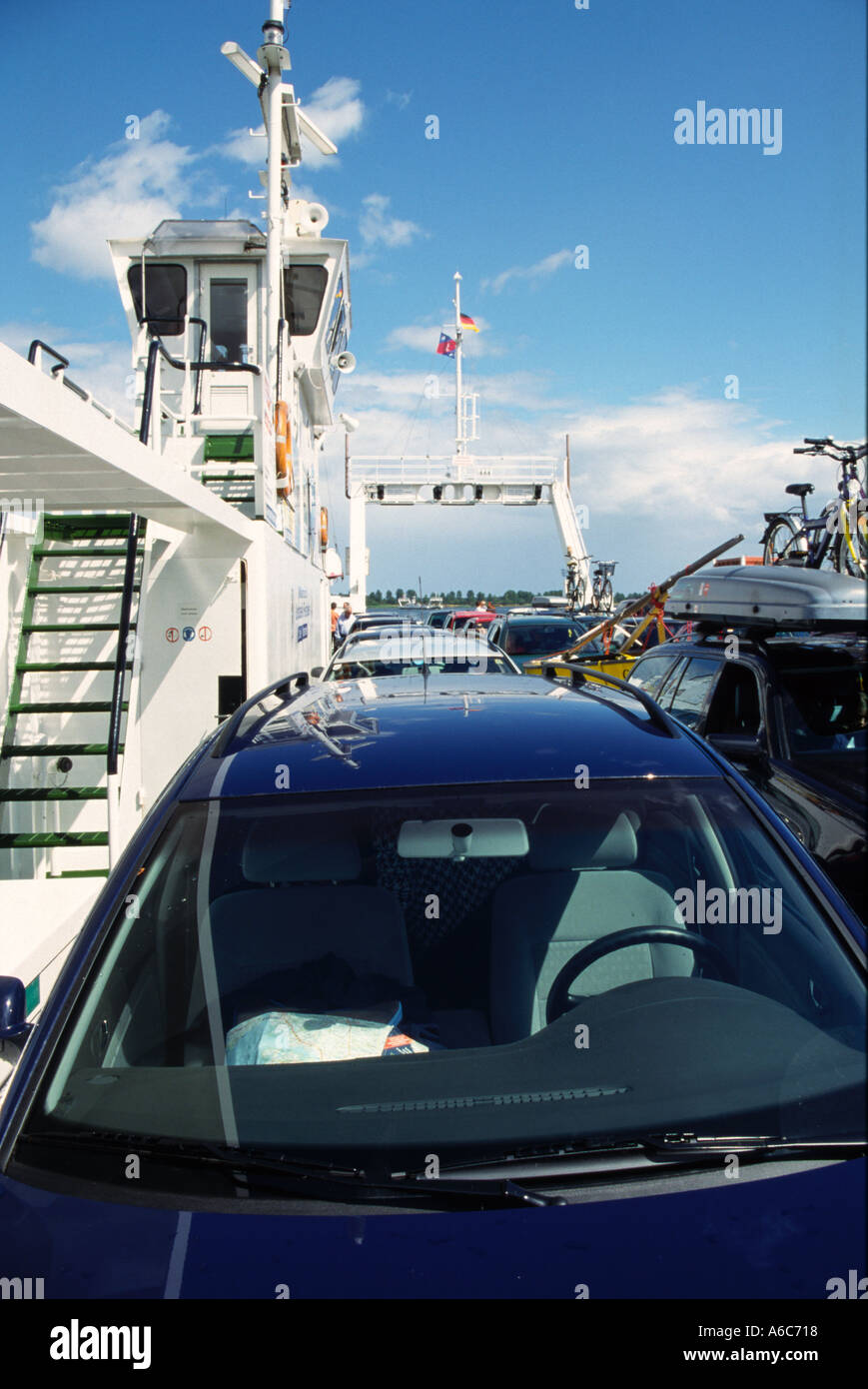 On the farry Stock Photo - Alamy