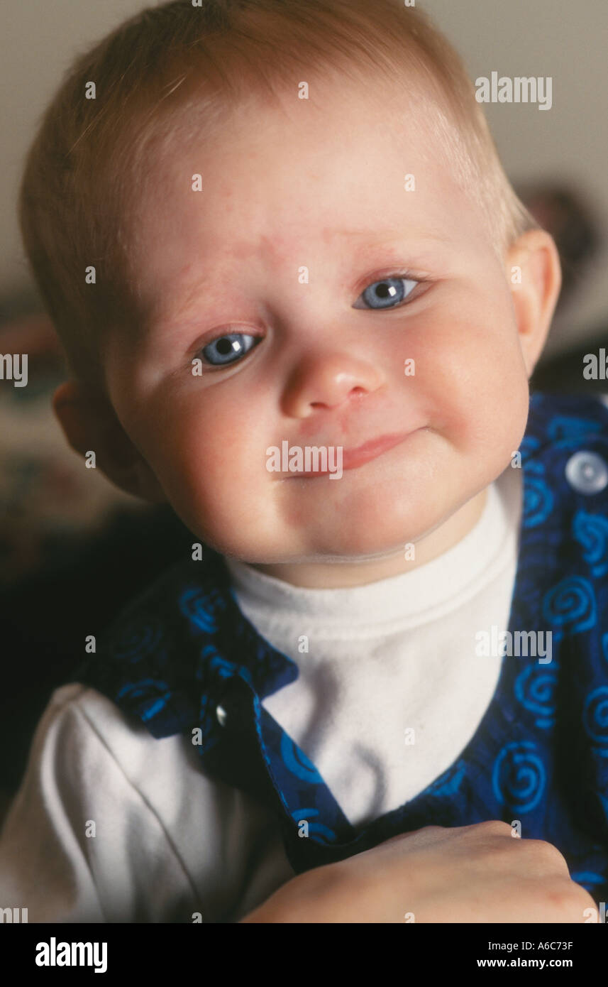portrait of baby infant crying sad sadness Stock Photo - Alamy