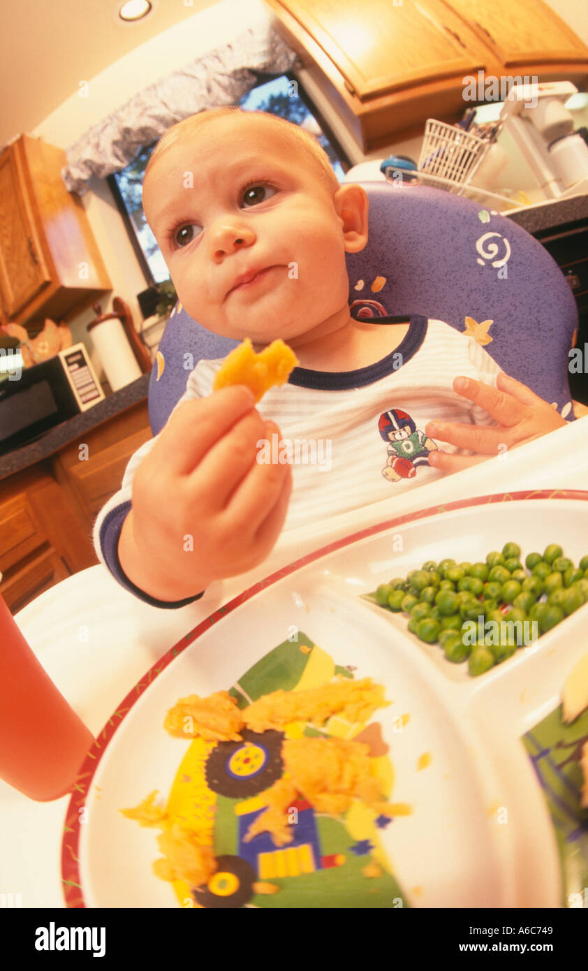 baby eating close up happy Stock Photo - Alamy