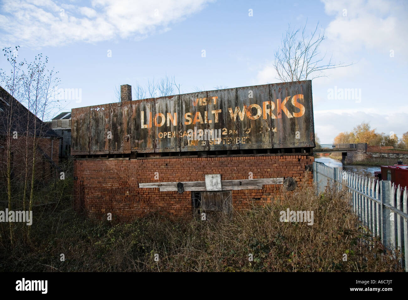 Subsiding buildings of the abandoned Lion Salt Works Marston Northwich ...