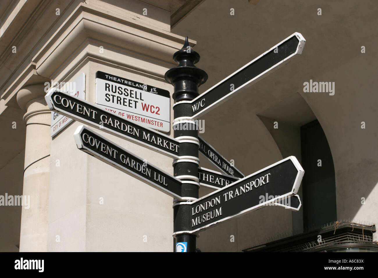 Covent Garden Street Signpost, London Stock Photo - Alamy