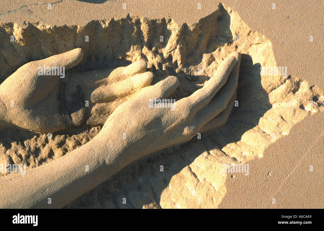 sculptural human hand sandstone work symbolic Stock Photo - Alamy