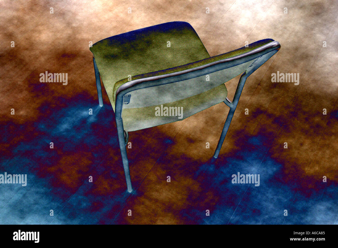 chair on the floor effect standing Stock Photo - Alamy