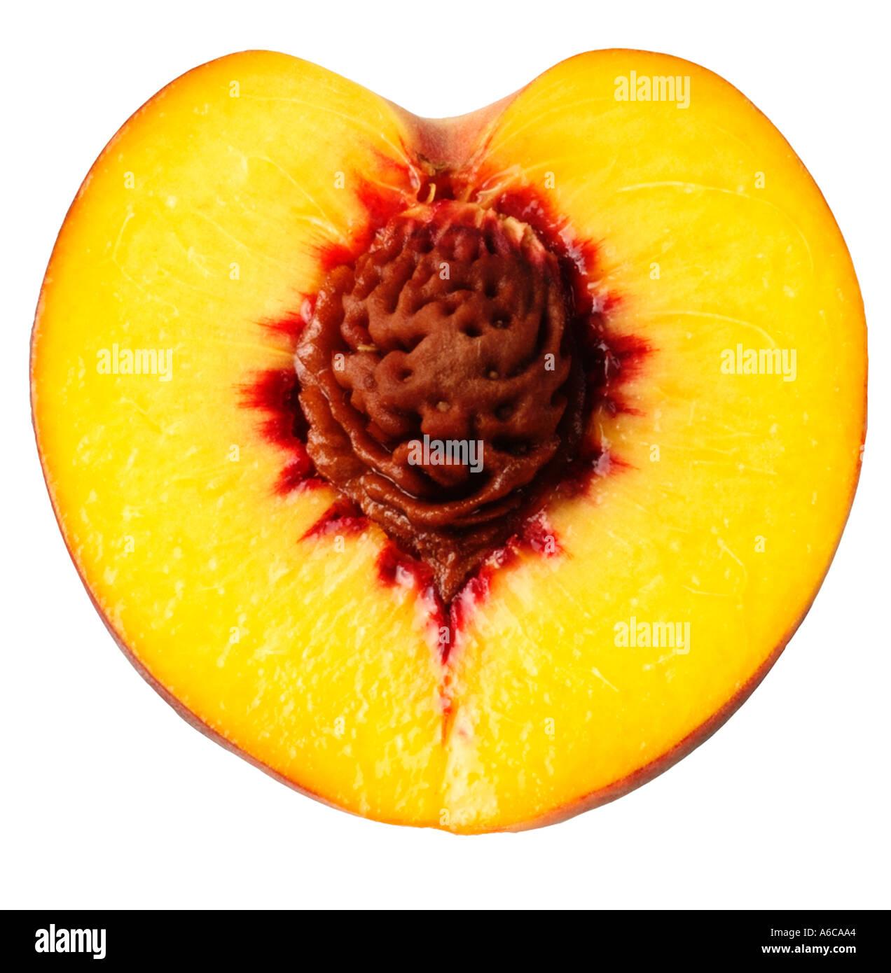 Half peach Cut Out Stock Images & Pictures - Alamy