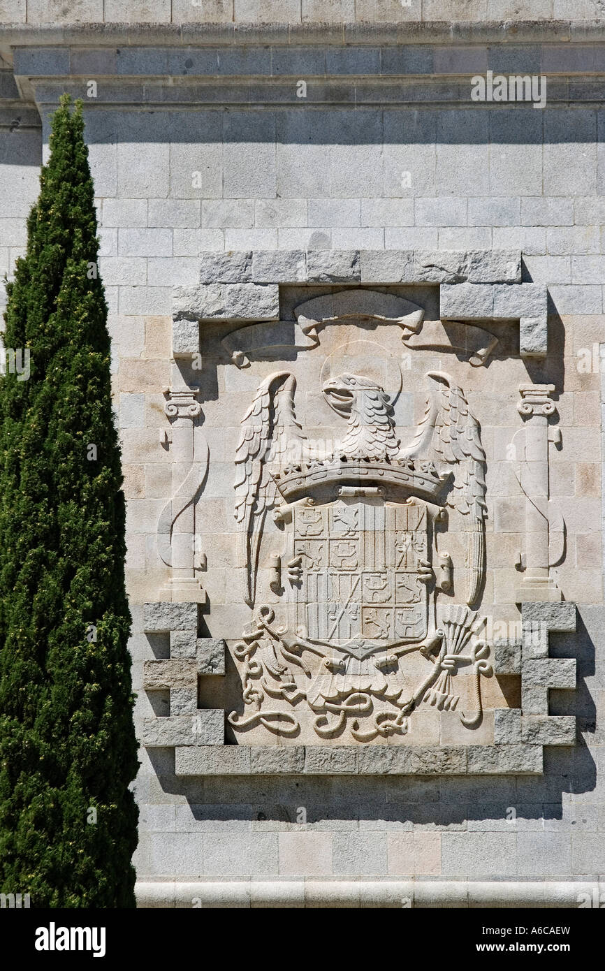 pro Franco shield with the eagle in the national monument of the valley ...
