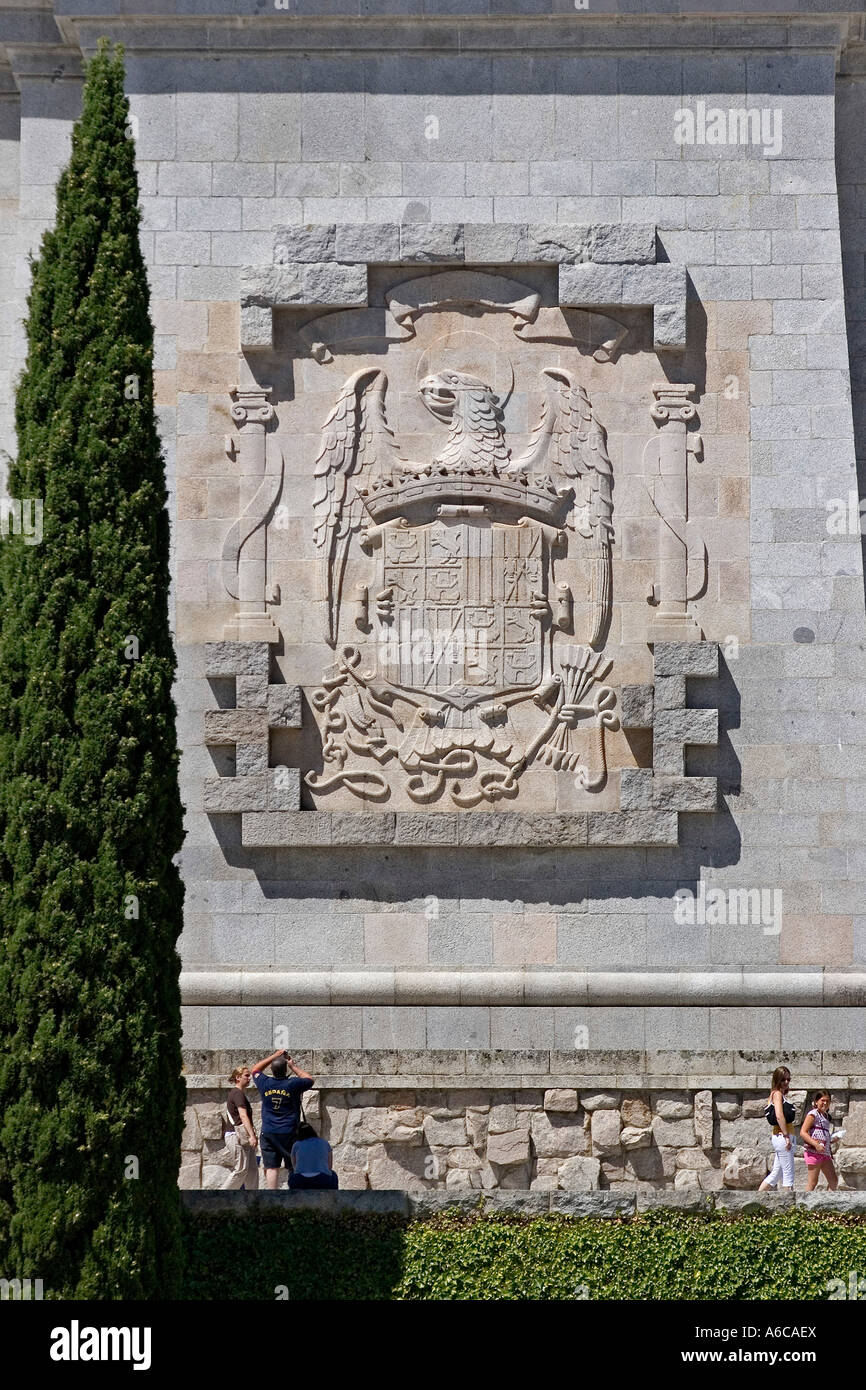 pro Franco shield with the eagle in the national monument of the valley ...