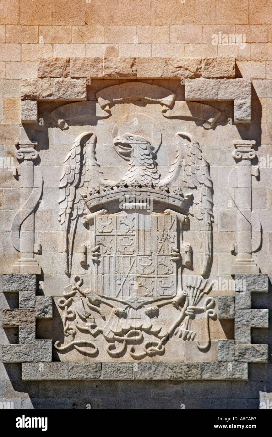 pro Franco shield with the eagle in the national monument of the valley ...