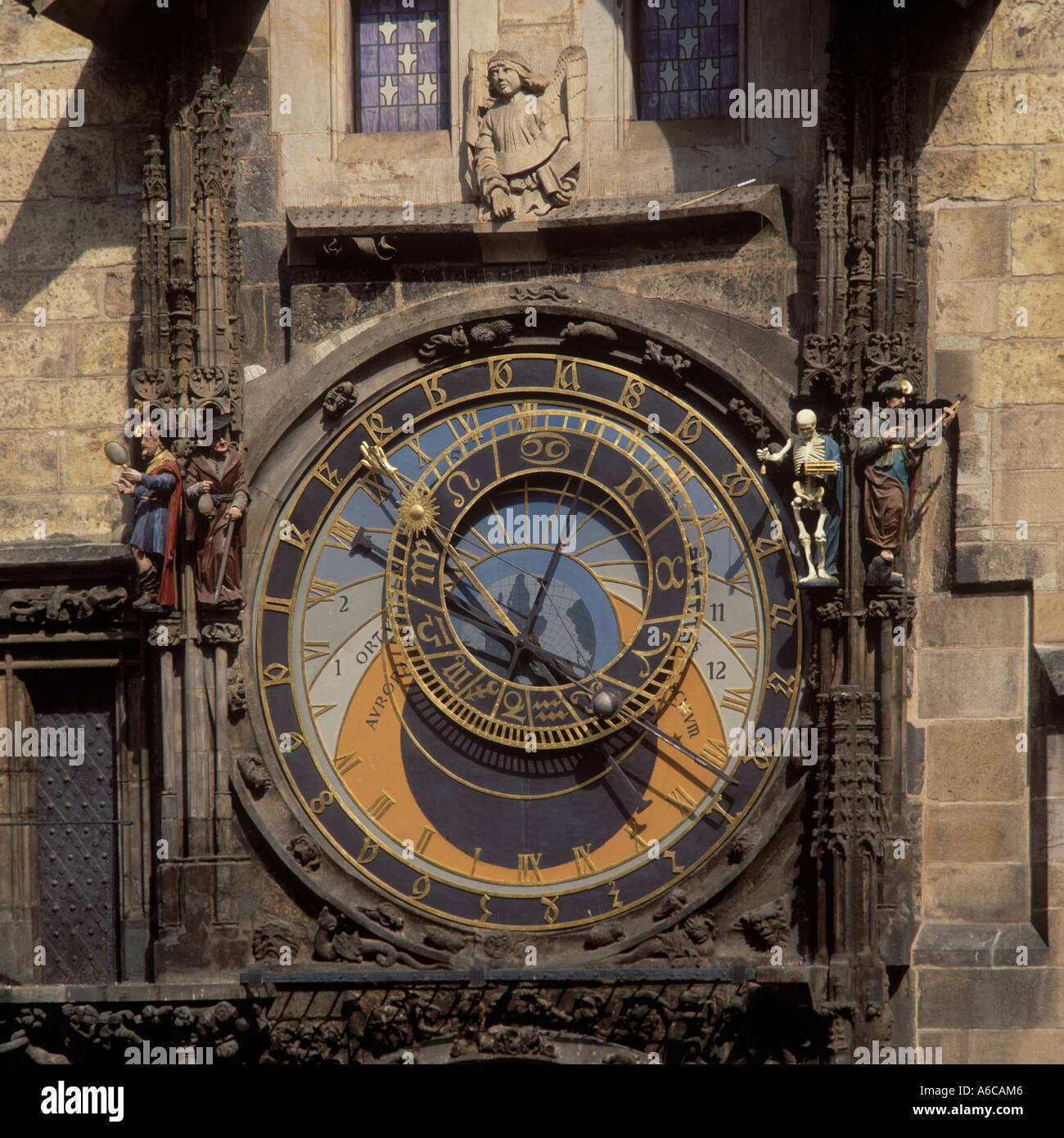 Famous Astronomical Clock on the Old Town Hall Prague Czech Republic ...