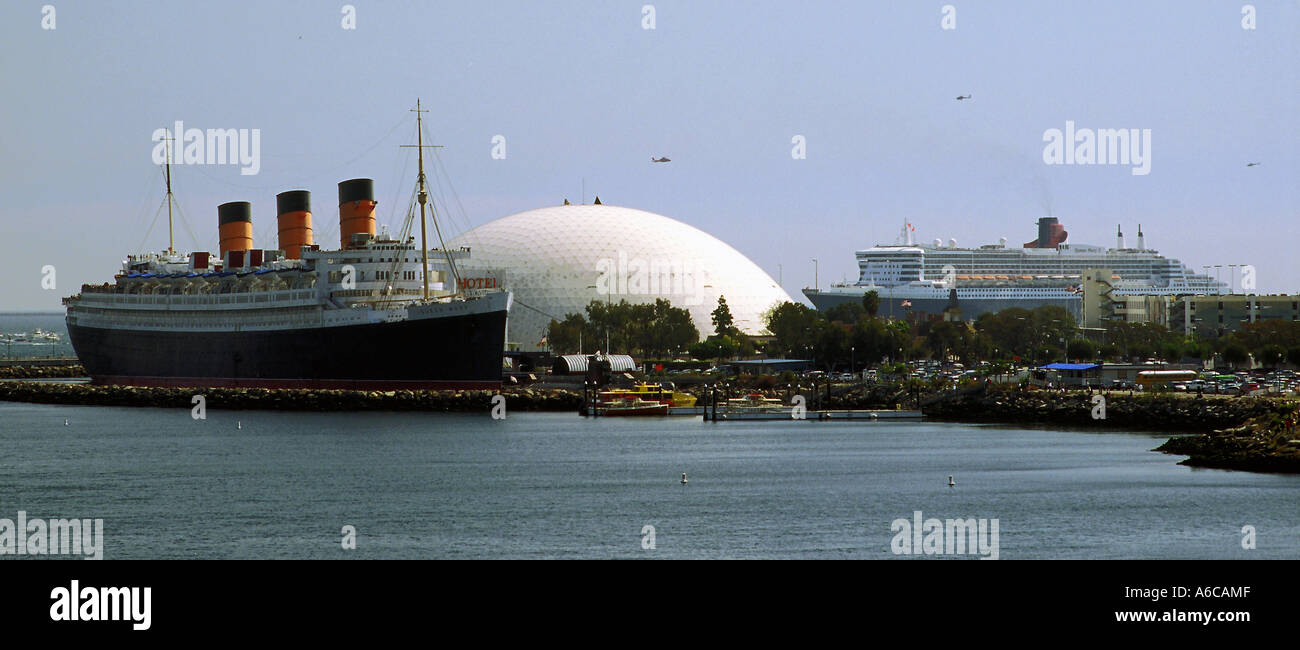 The Queen Mary 2 on her first visit to Los Angeles pays special tribute ...