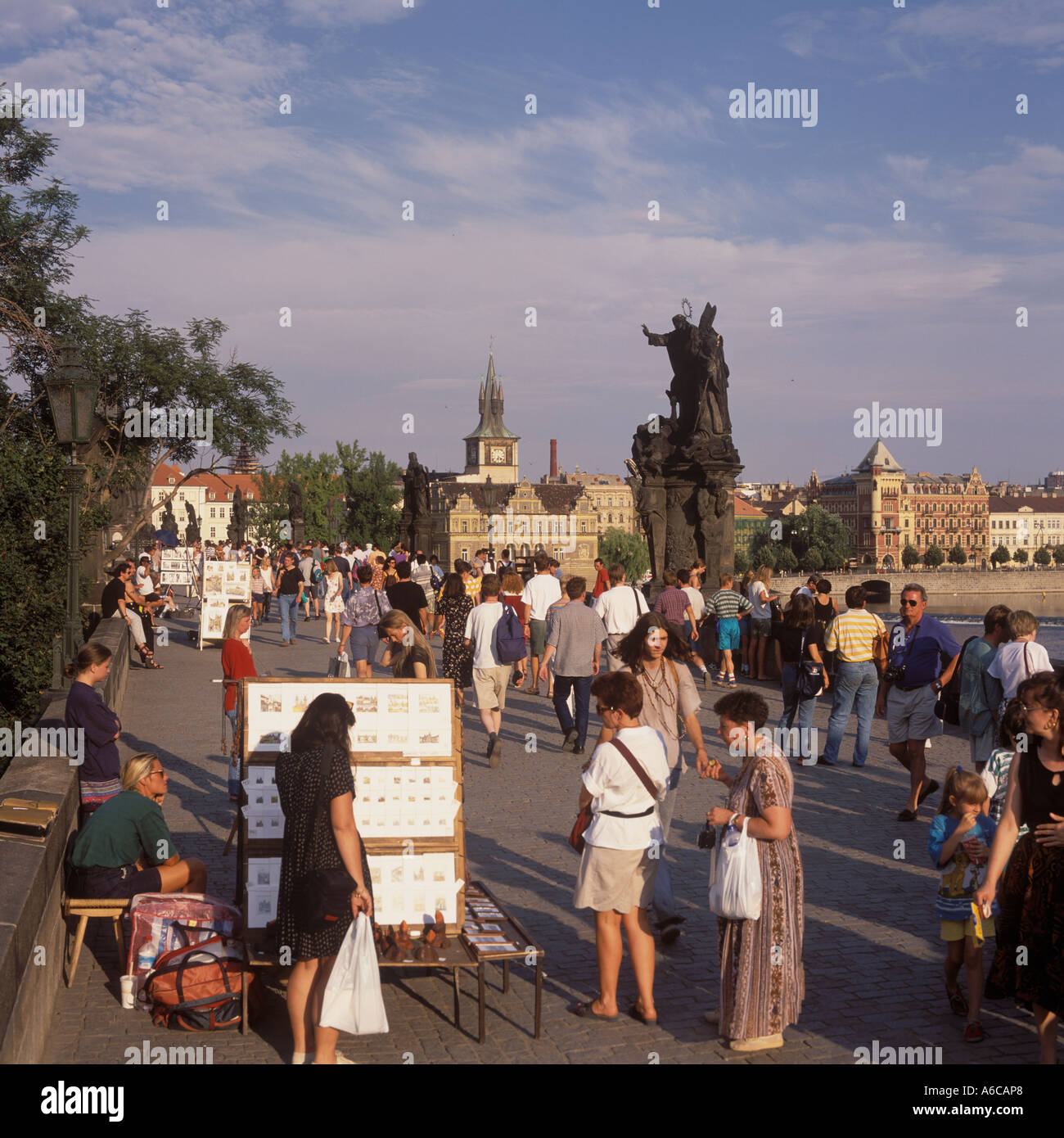 Monuments on charles bridge hi-res stock photography and images - Alamy