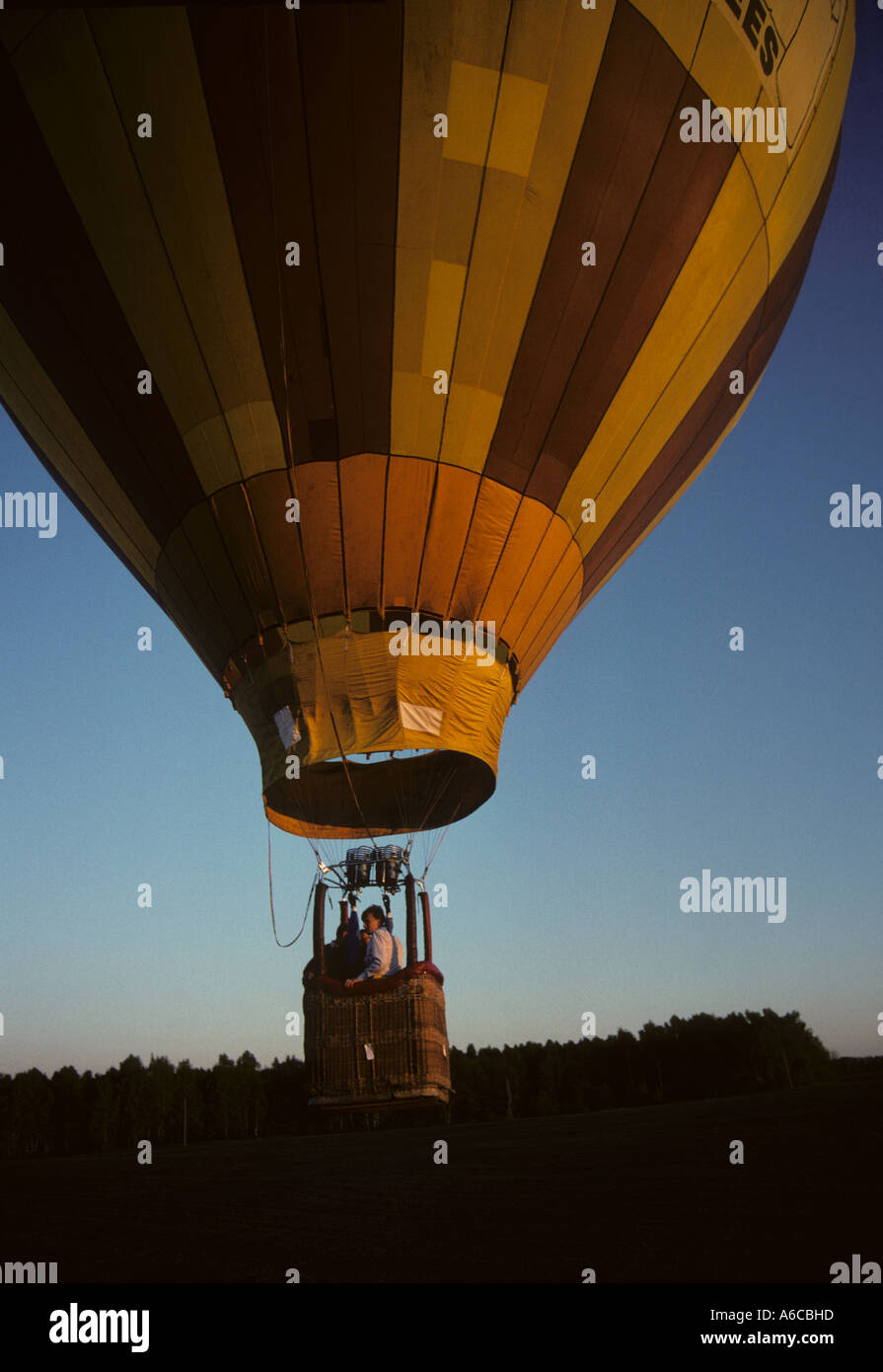Hot air balloon flying at first hot air balloon festival in Russia ...