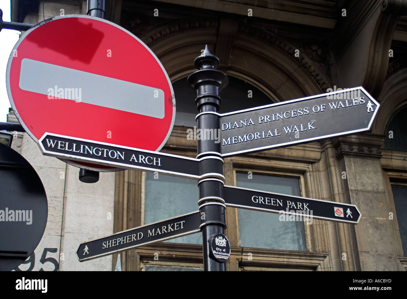 Direction Signs London England Stock Photo - Alamy