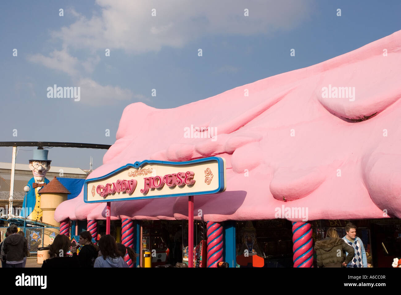 Candy House on Blackpool Pleasure Beach Stock Photo - Alamy