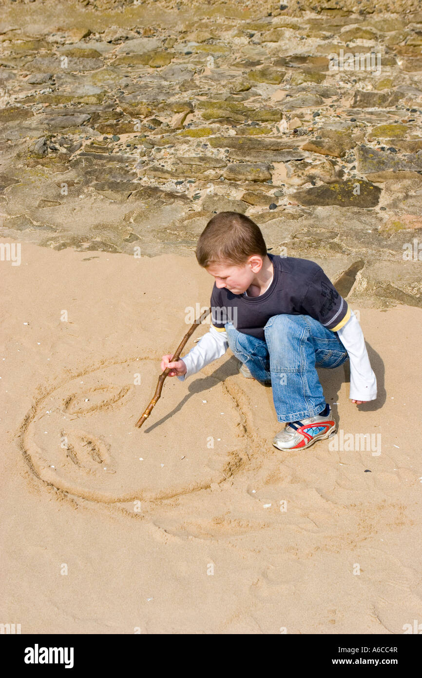 Stick writing in sand hi-res stock photography and images - Alamy