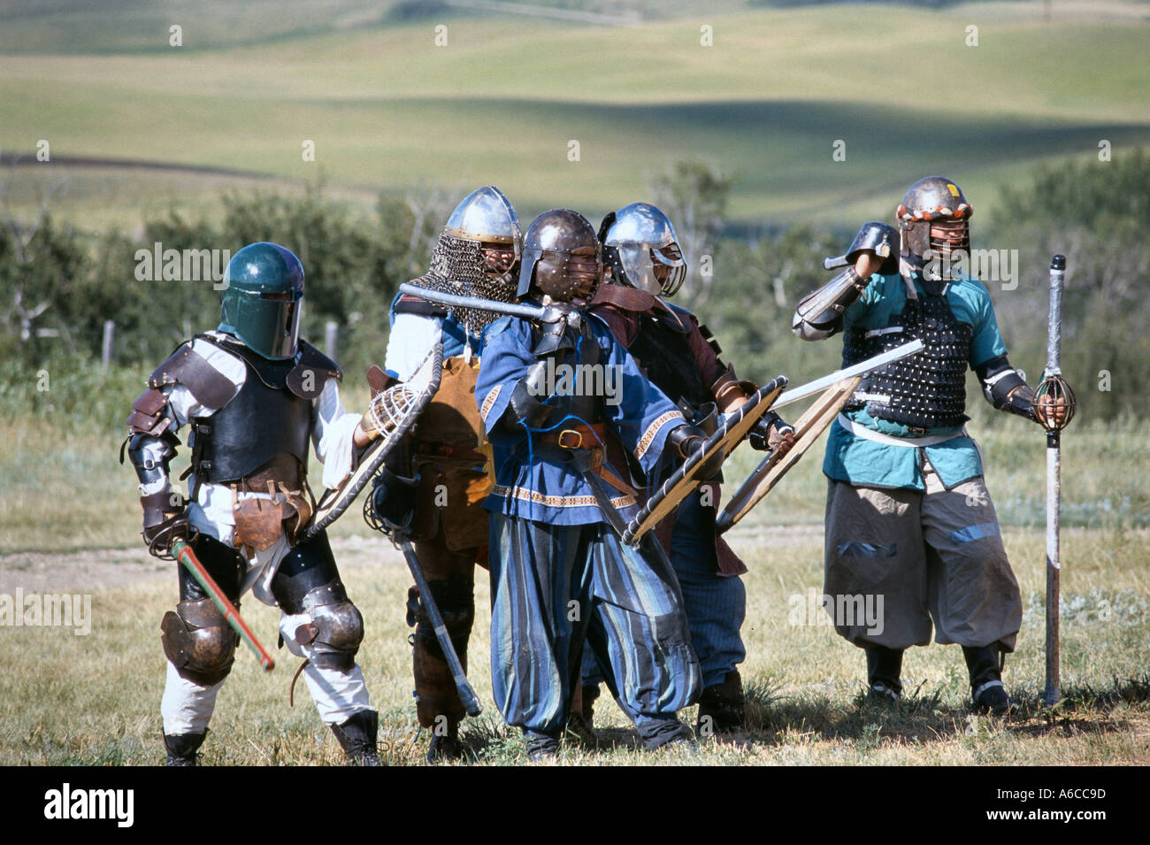 Knights ready for combat Stock Photo - Alamy