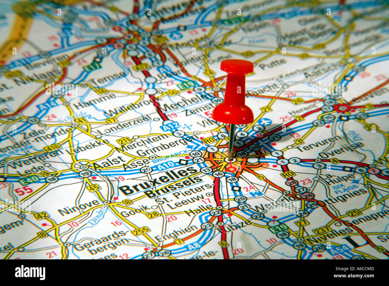 Brussels map hi-res stock photography and images - Alamy