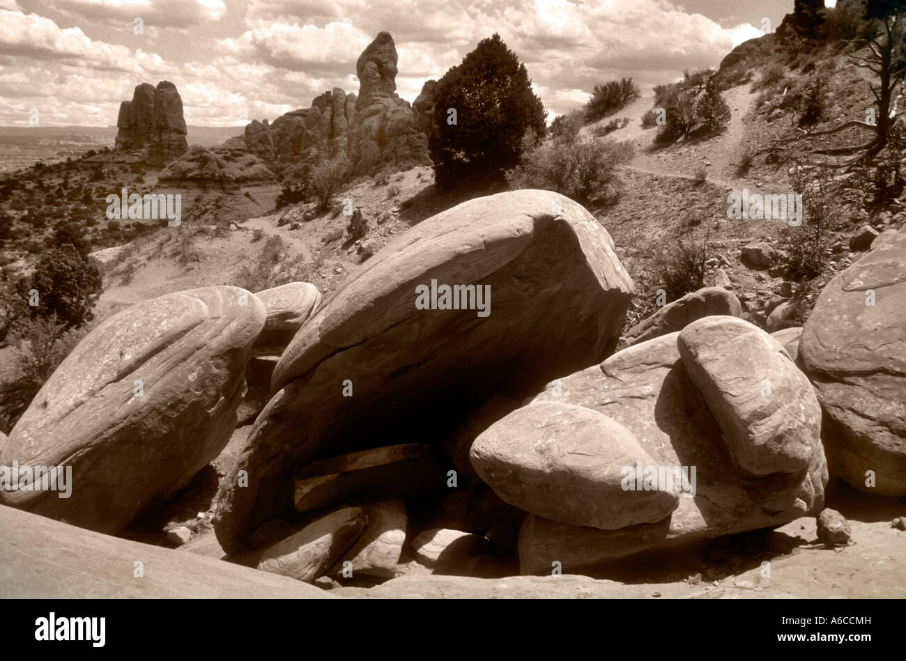 Geological Features Inside Arches National Park,Utah,USA Stock Photo ...