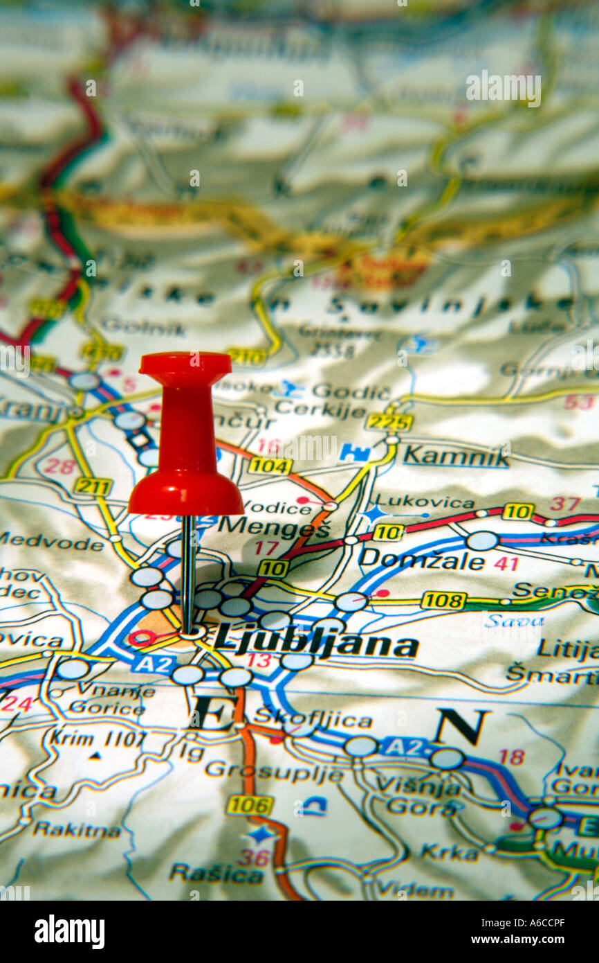 Map of ljubljana hi-res stock photography and images - Alamy