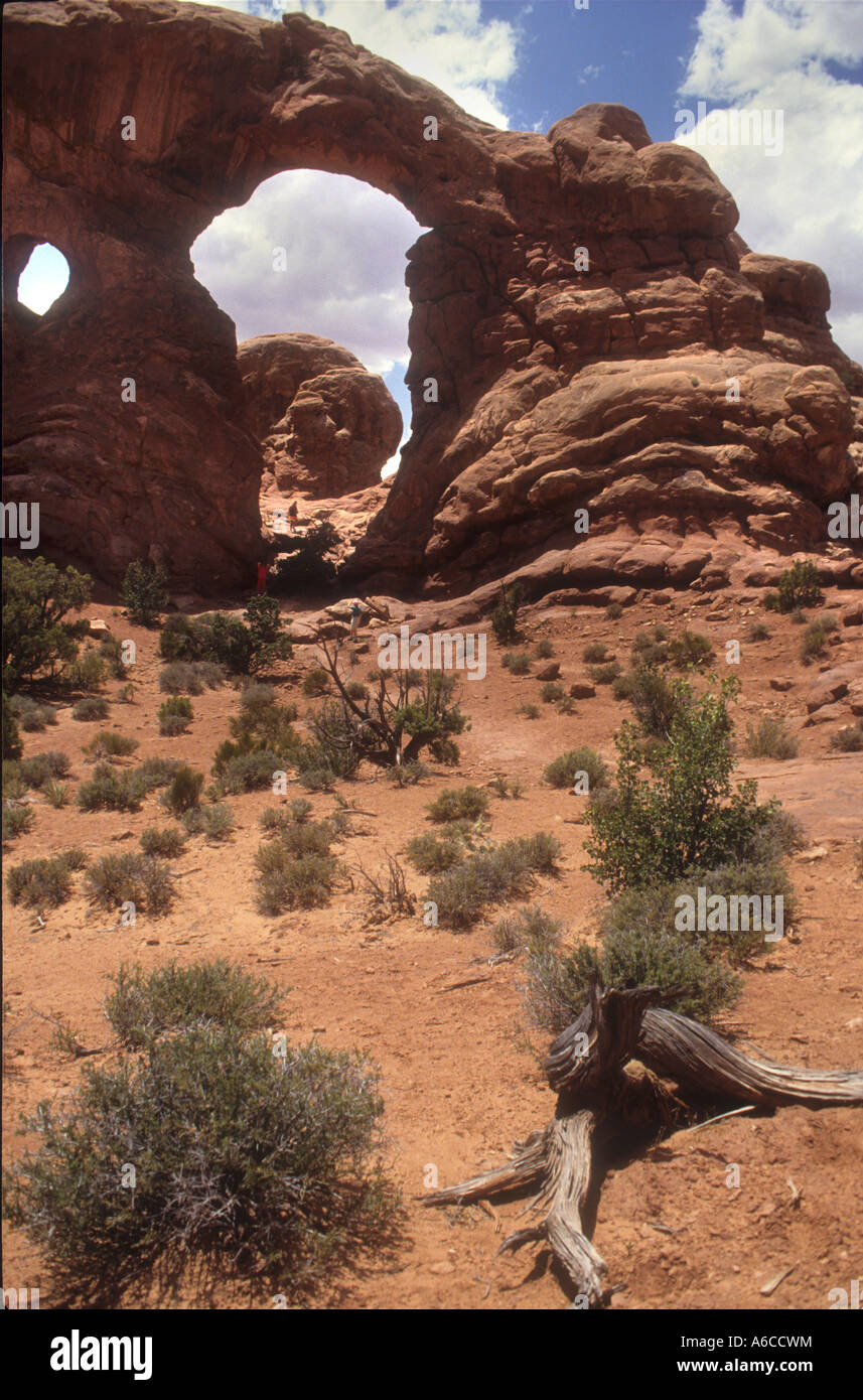 Inside Natural Arch Arches National Park, Utah USA Stock Photo - Alamy