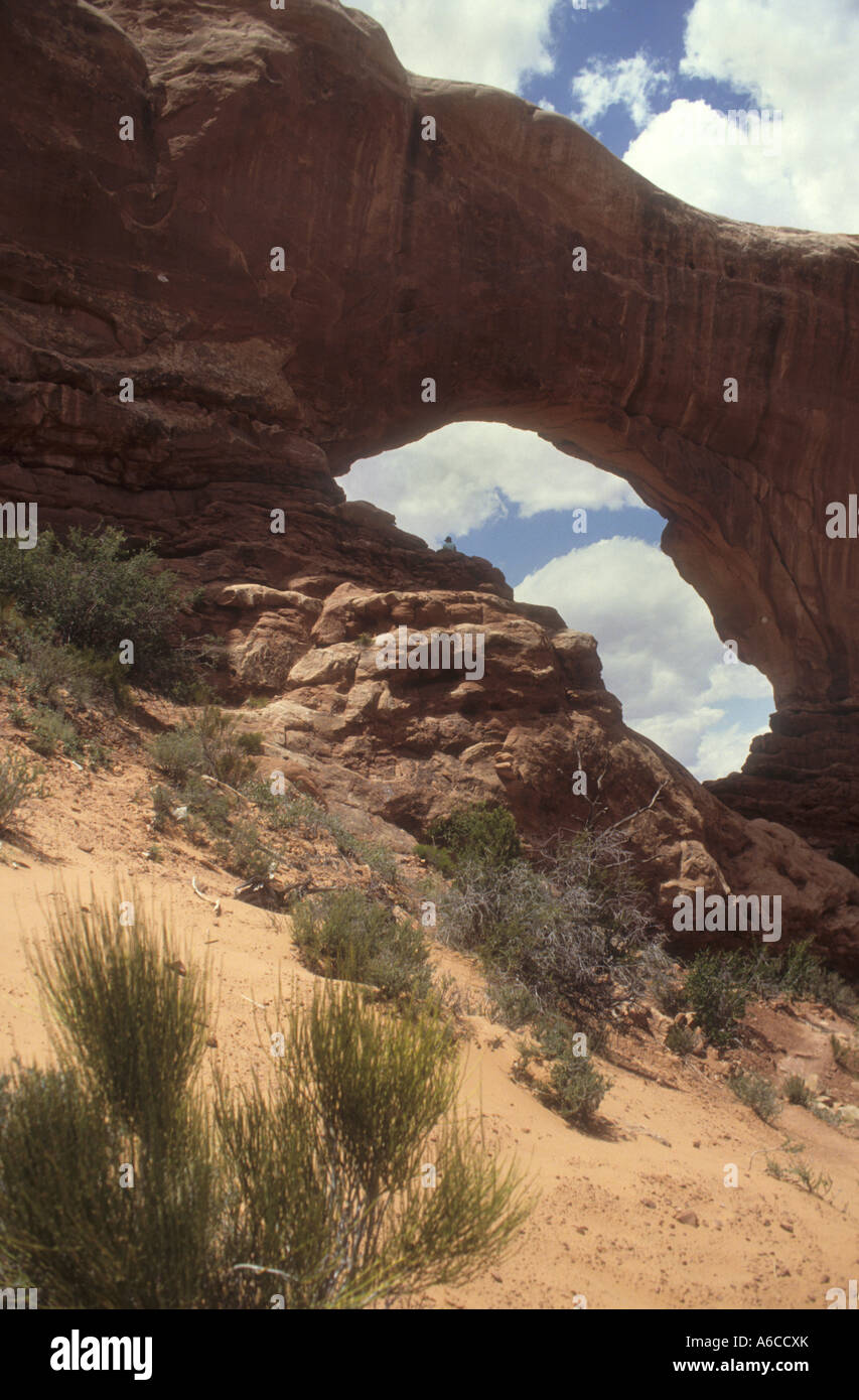Inside Natural Arch Arches National Park, Utah USA Stock Photo - Alamy