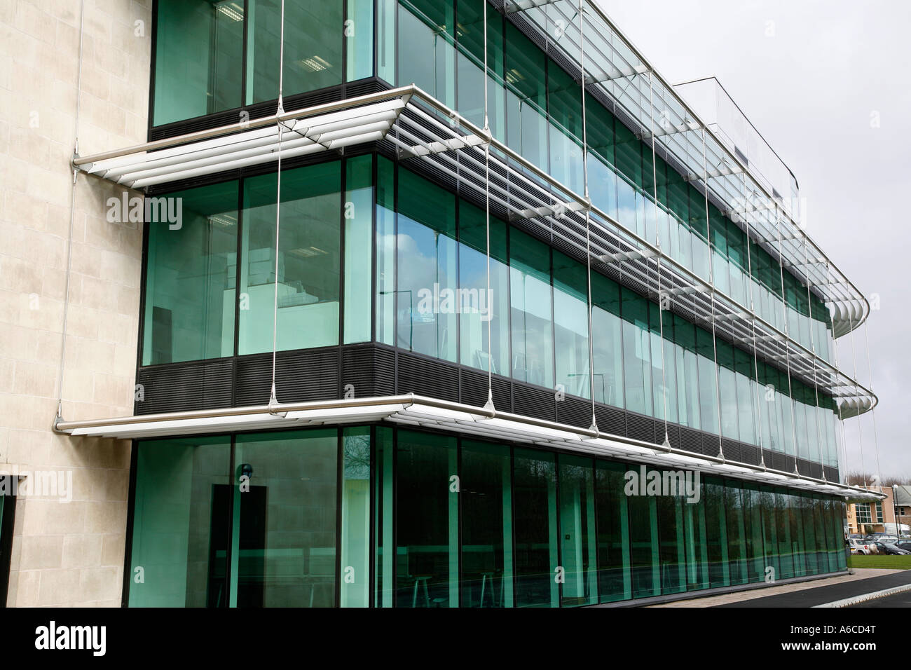 Modern building with stainless steel support system Stock Photo - Alamy