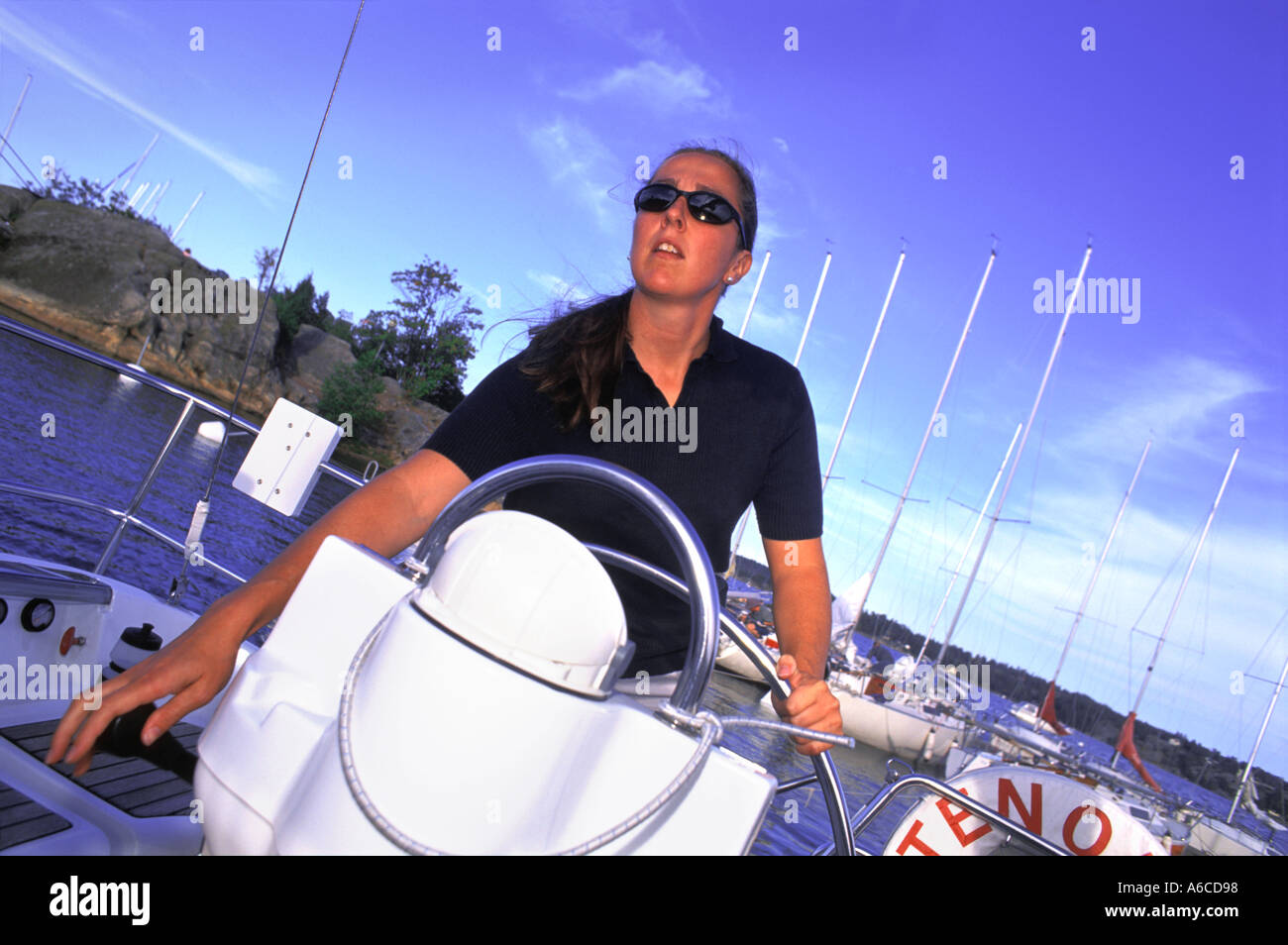 SWEDEN STOCKHOLM ARCHIPELAGO SAILING MODEL RELEASED Stock Photo - Alamy