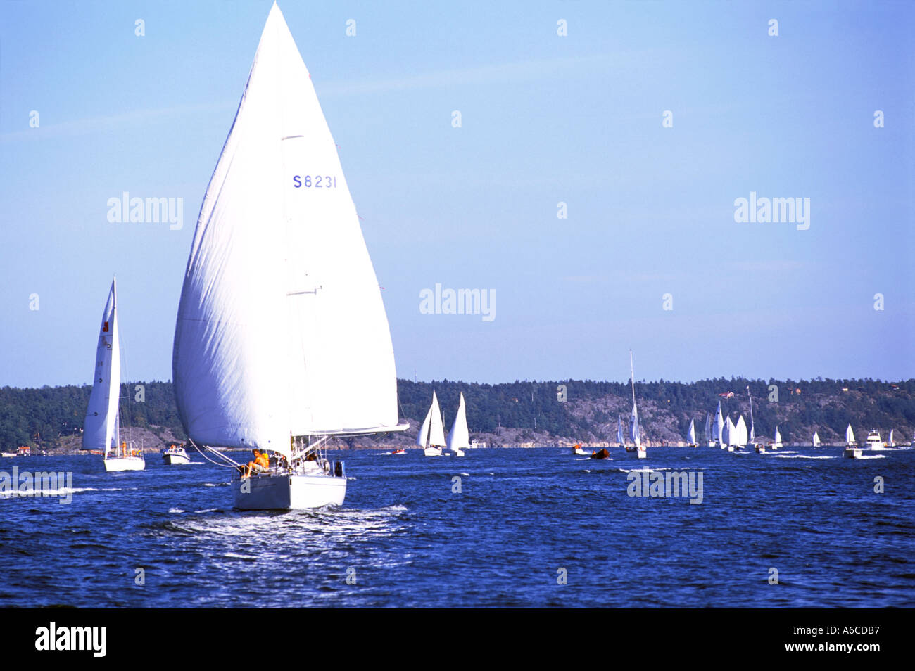 SWEDEN STOCKHOLM ARCHIPELAGO SAILING Stock Photo - Alamy