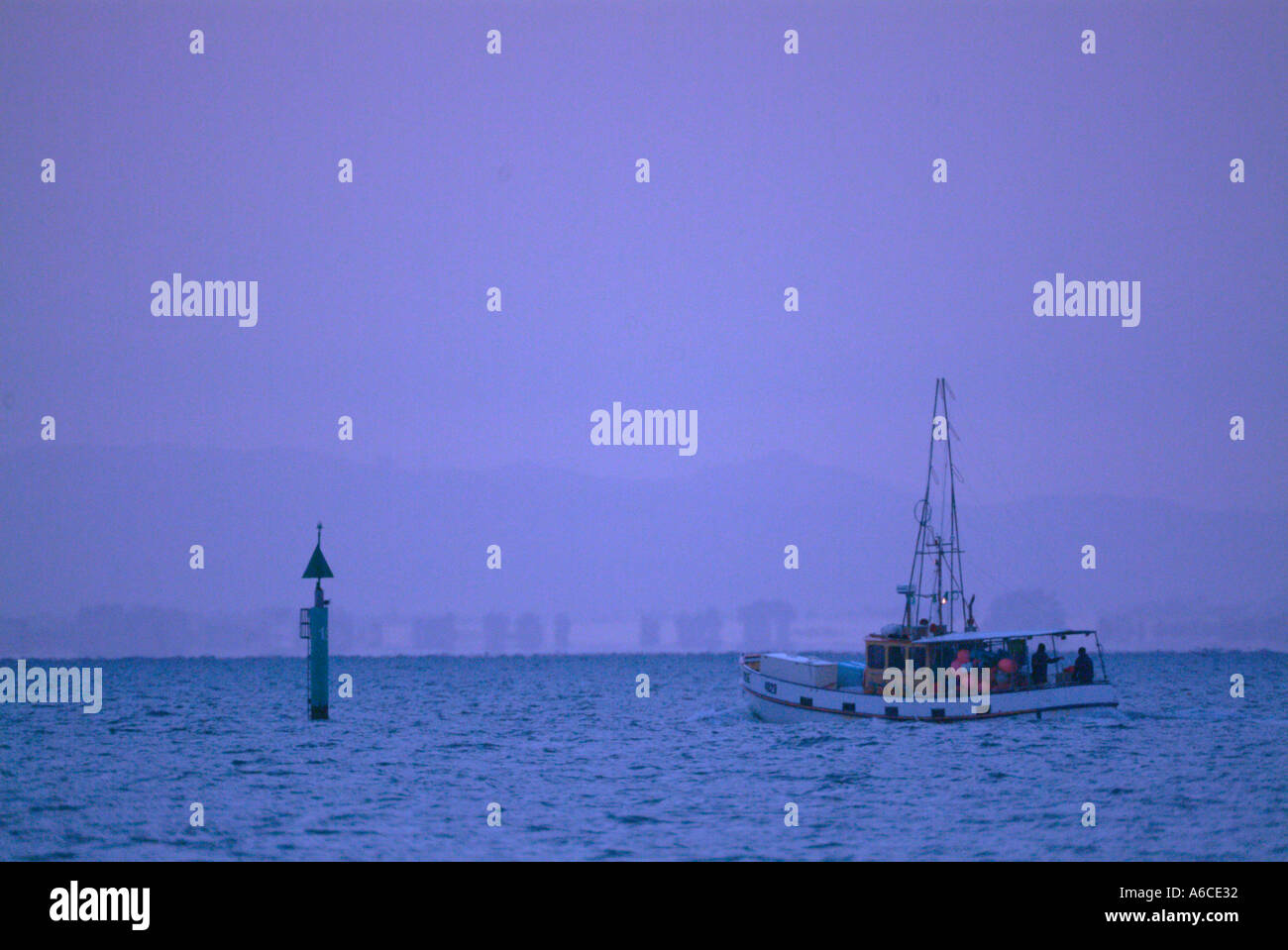 fishing boat in the channel Stock Photo - Alamy