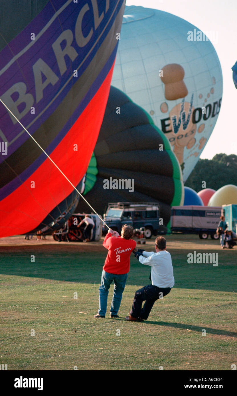 Hot air Balloon launching Stock Photo - Alamy