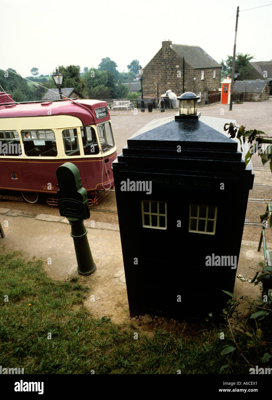 Derbyshire Crich National Tramways Museum Police Box and K1 first ...