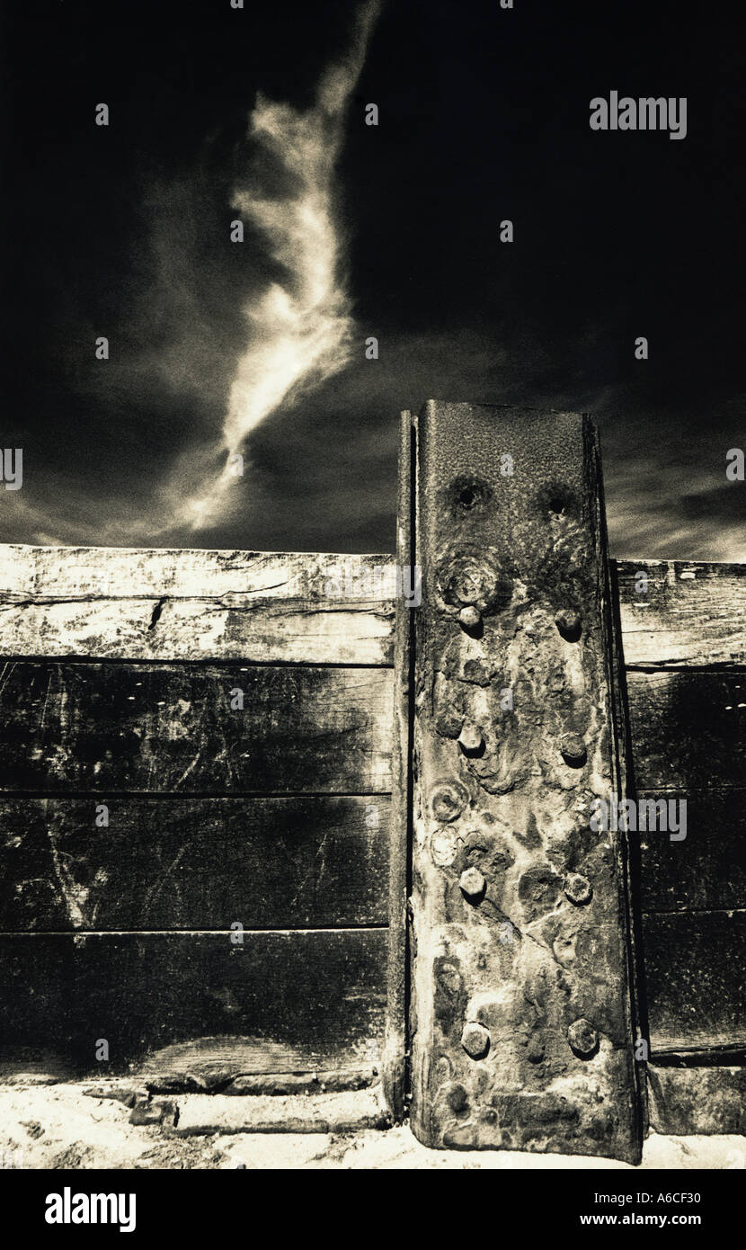 Beach sea defence. Groine which has guard or sentinel like qualities ...