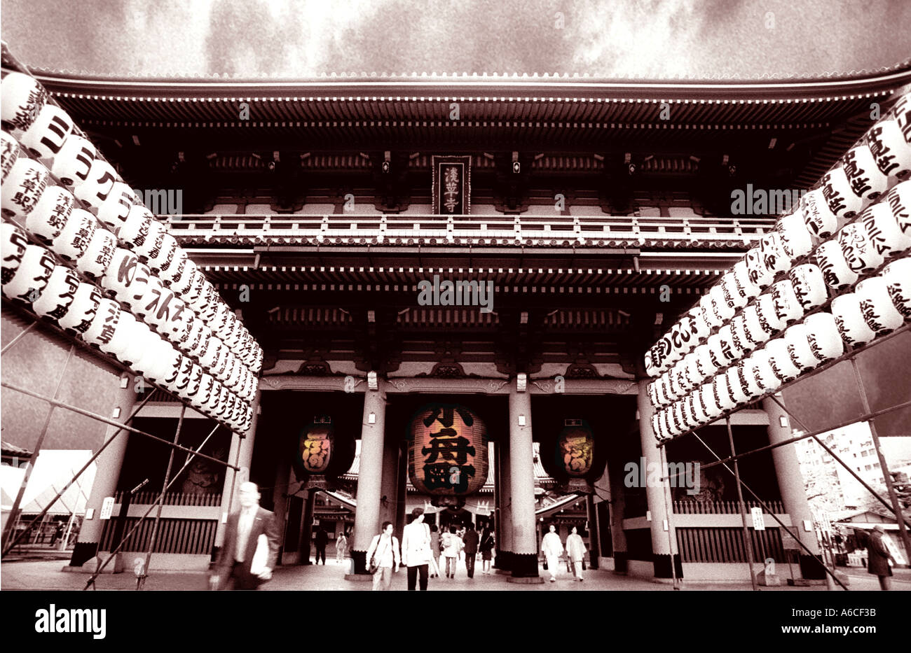 Worship at a Temple in Japan Stock Photo - Alamy