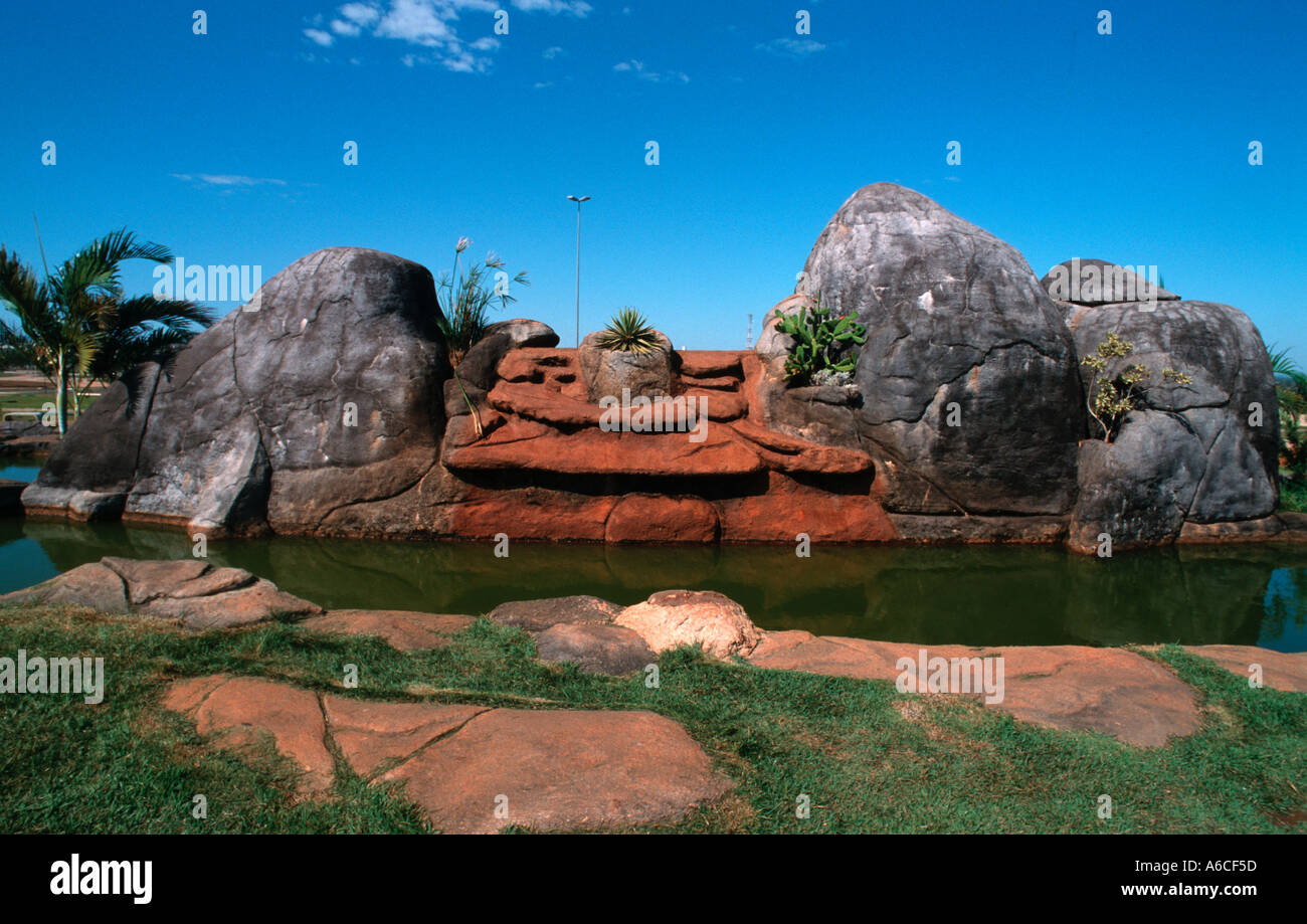 Landscaped gardens in Palmas Tocantins Brazil Stock Photo - Alamy