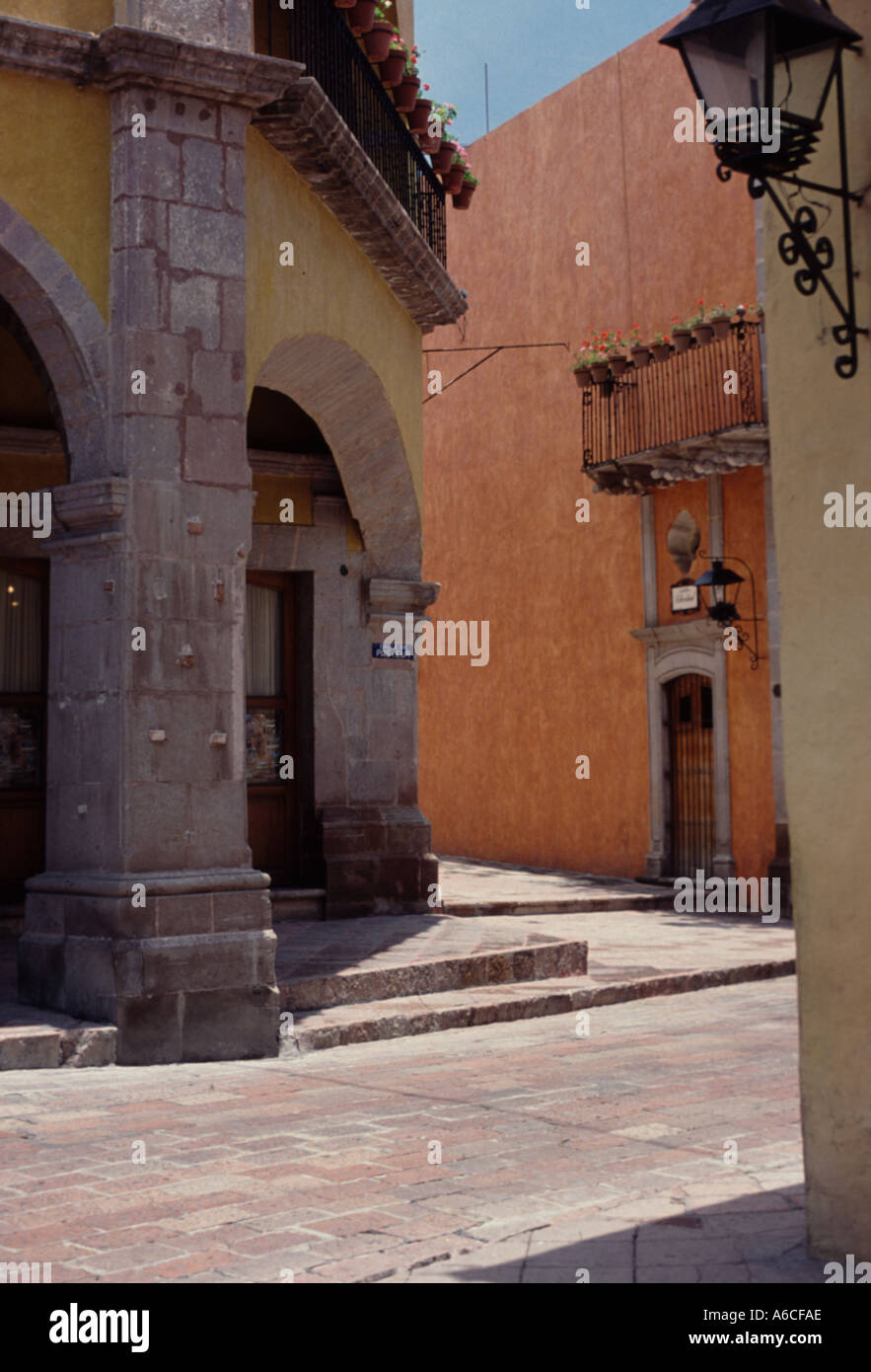 Spanish colonial architecture historic central area of Queretaro Mexico ...