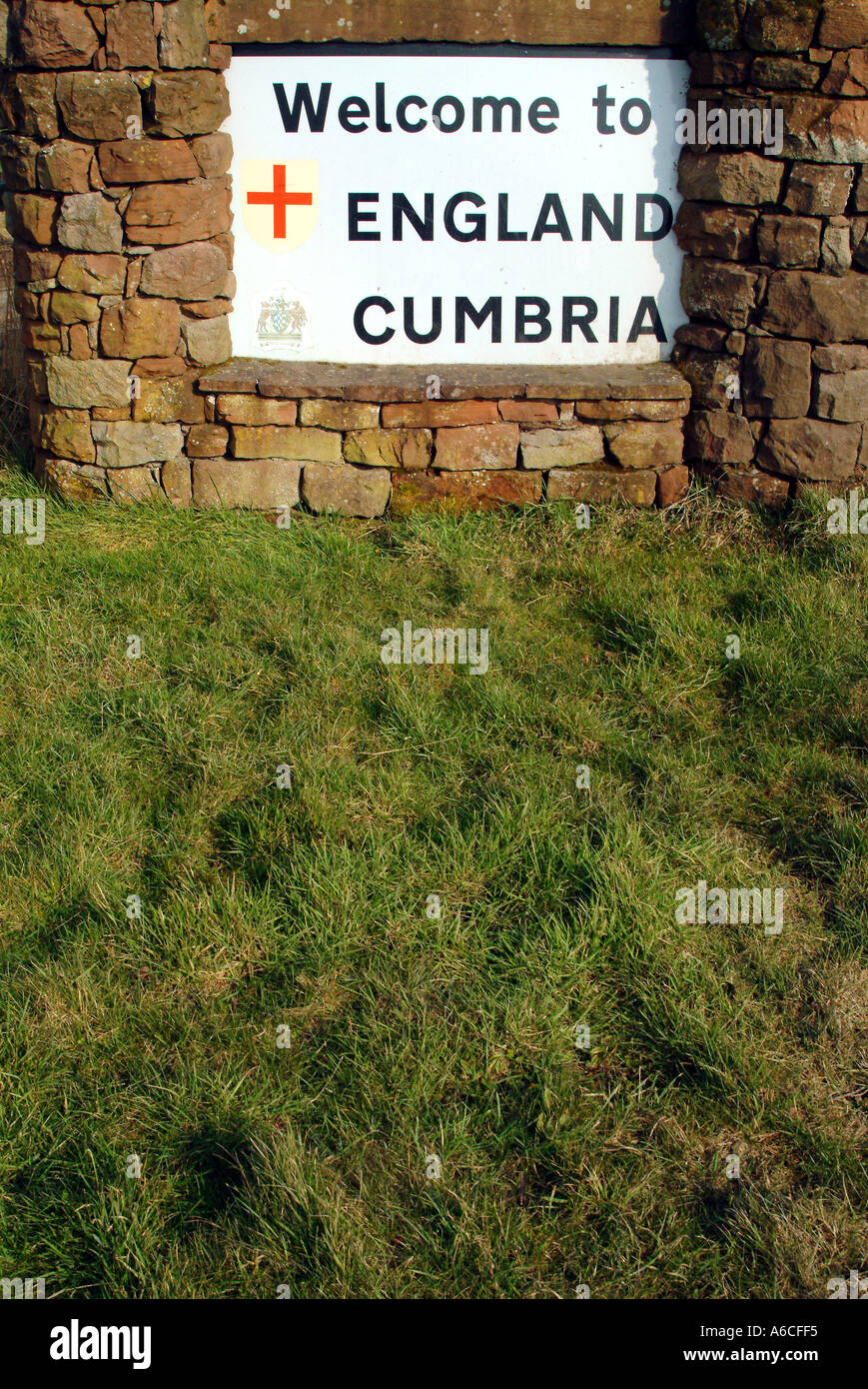 Welcome to scotland border sign gretna hi-res stock photography and ...