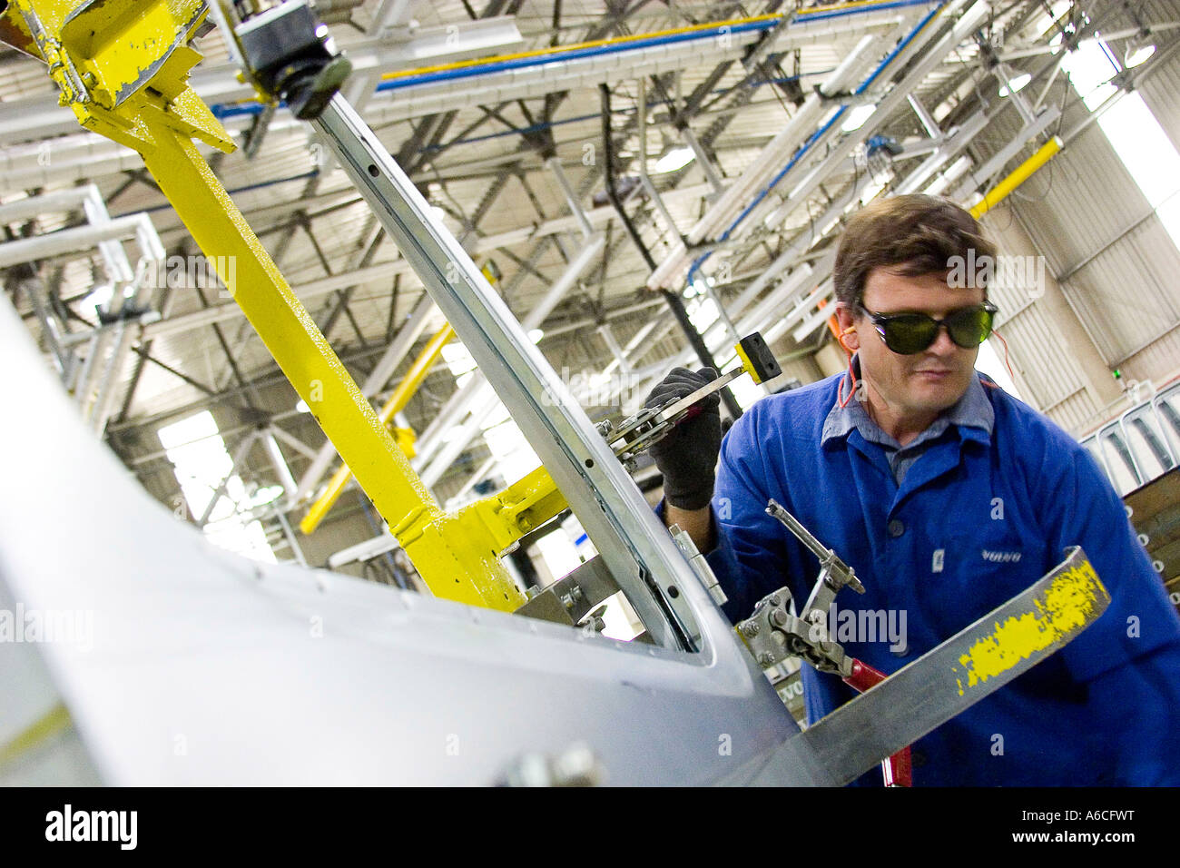 blind worker at Volvo plant in Curitiba Stock Photo - Alamy