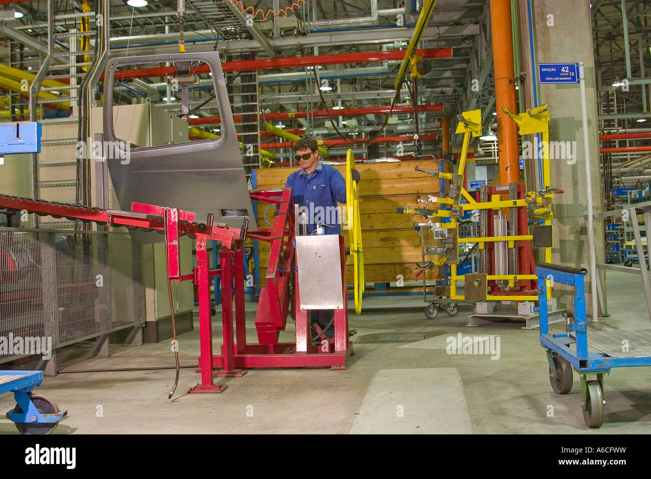 blind worker at Volvo plant in Curitiba Stock Photo - Alamy
