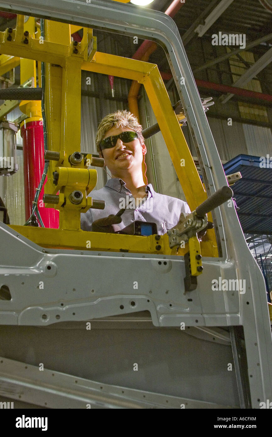 blind worker at Volvo plant in Curitiba Stock Photo - Alamy
