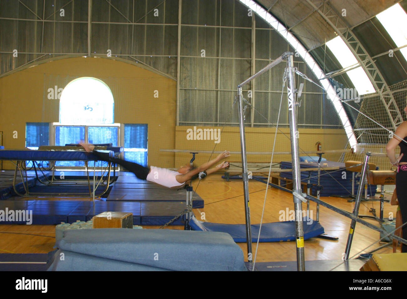 Children training Artistic Gymnastics Stock Photo - Alamy