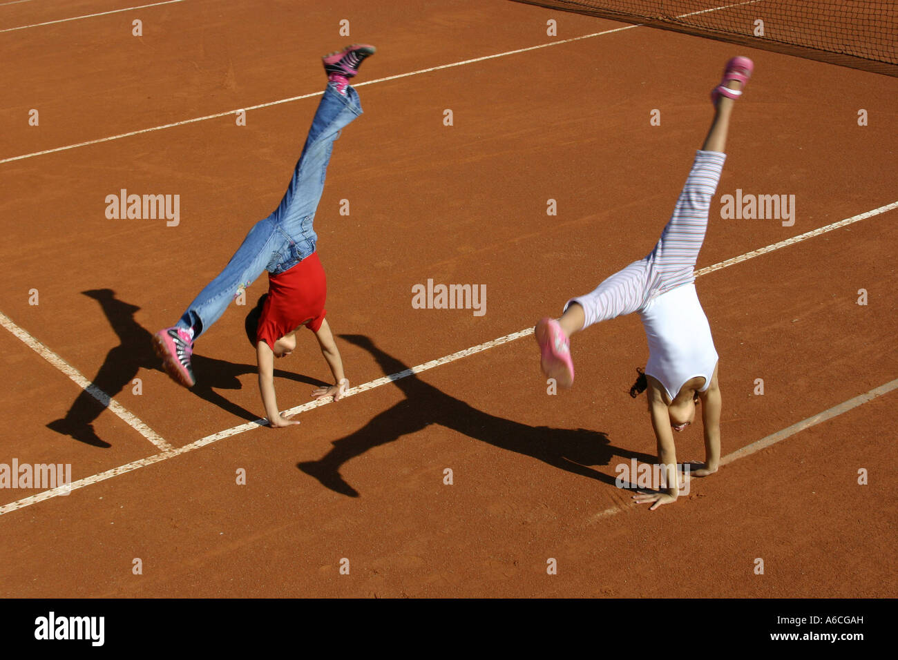Children training Artistic Gymnastics Stock Photo - Alamy