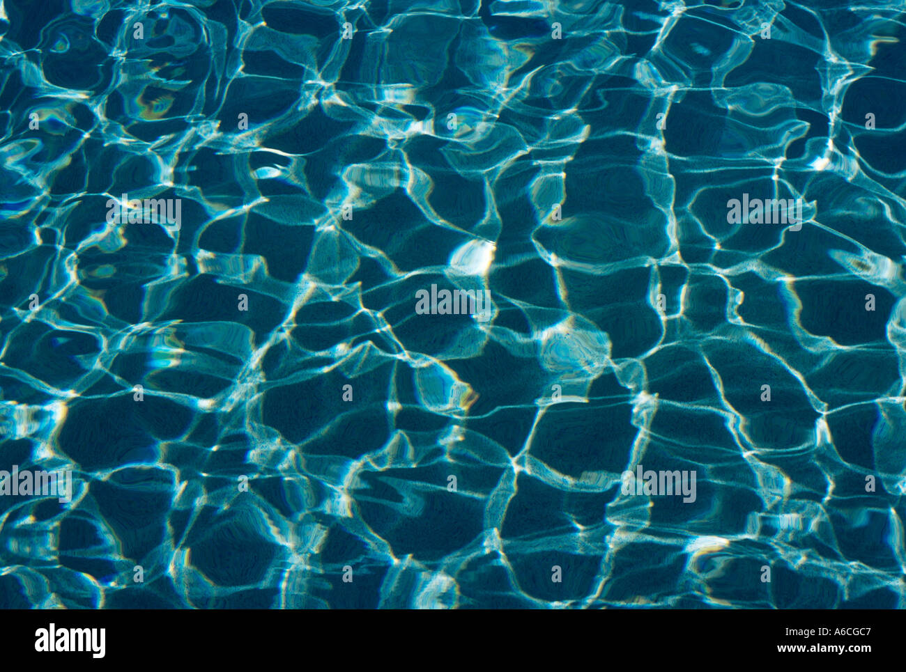 Light refracting on pool bottom water pools patterns Stock Photo - Alamy