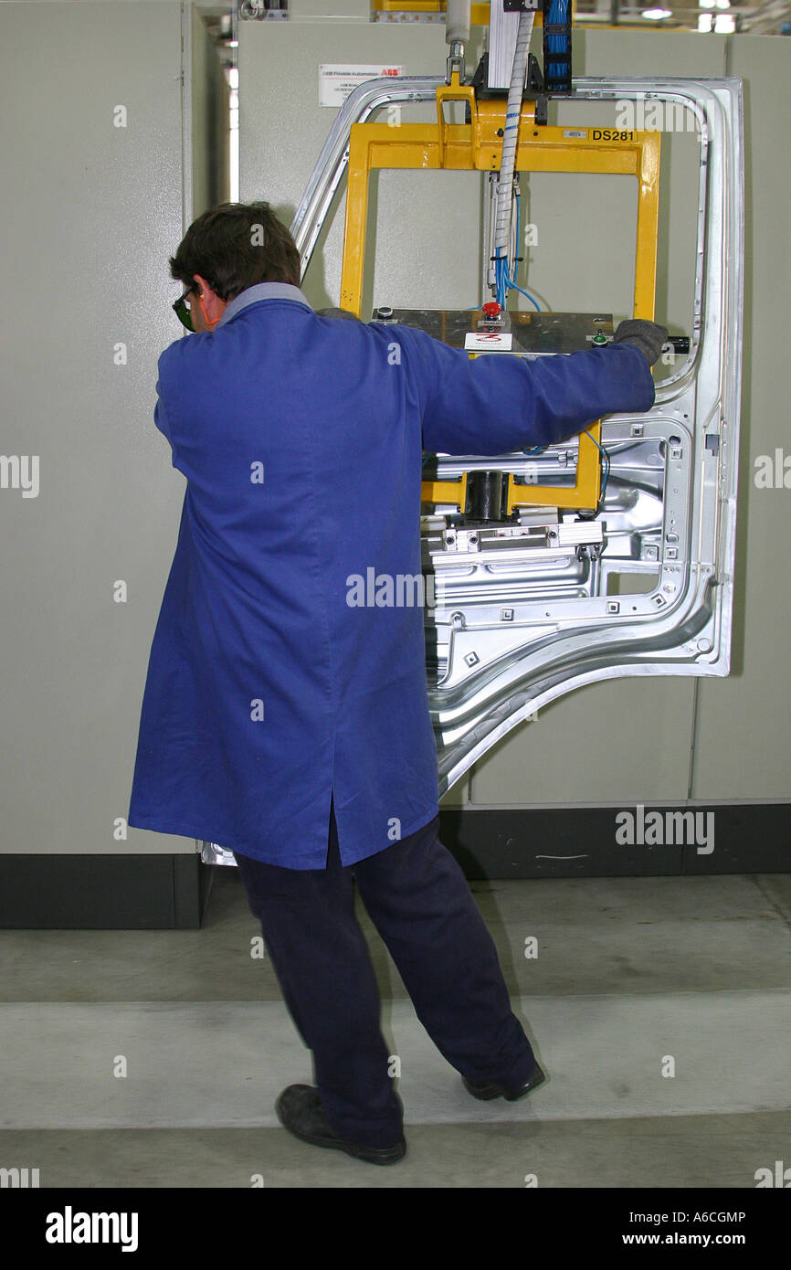 Blind worker at Truck factory -Volvo - Brazil Stock Photo - Alamy