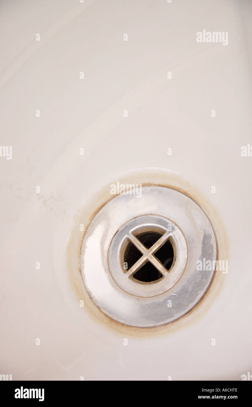 White Plug hole Stock Photo - Alamy