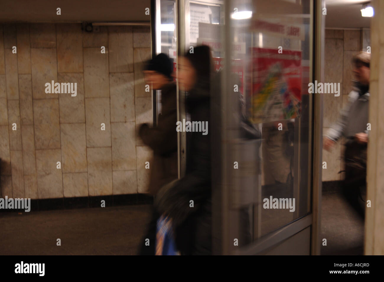 People exiting from the metro in Kiev, Ukraine Stock Photo - Alamy