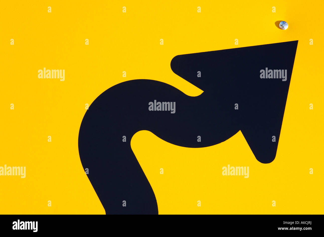 Winding Road Sign Stock Photo - Alamy